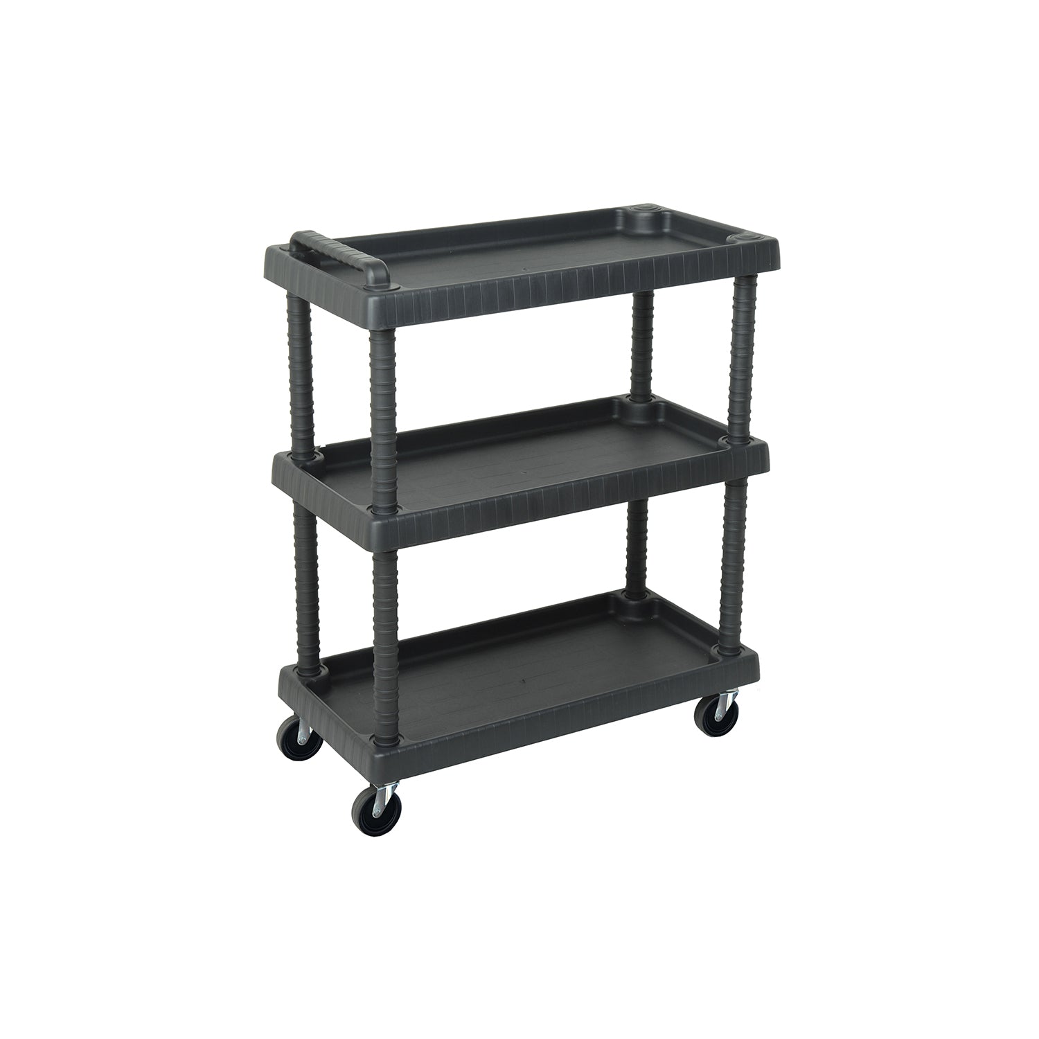 Rollwagen 3 Etagen Rollen Trolley Werkstattwagen Montagewagen Schwarz ...