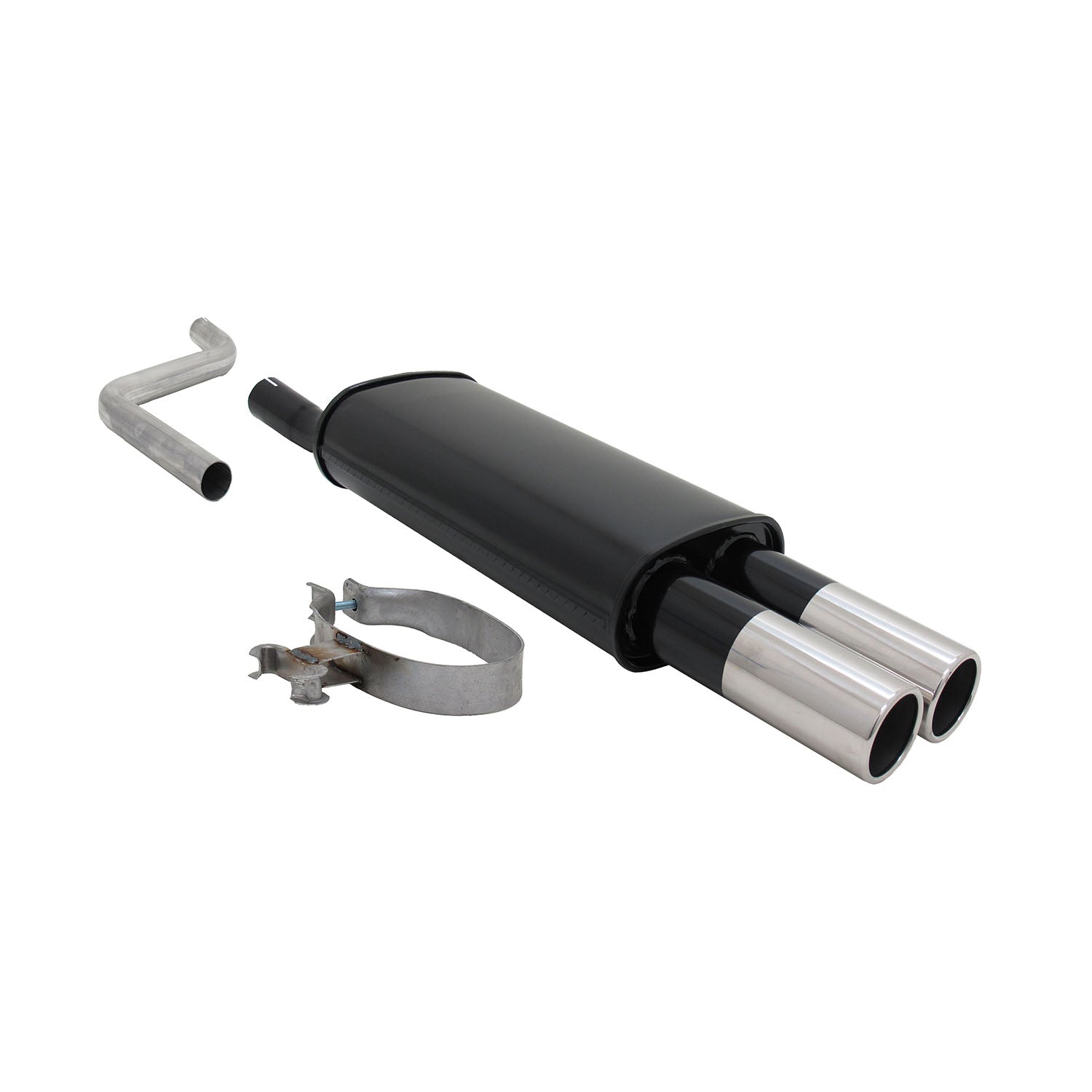 Novus sports exhaust for VW Polo 2/3 86C 2x76mm rear silencer with ABE